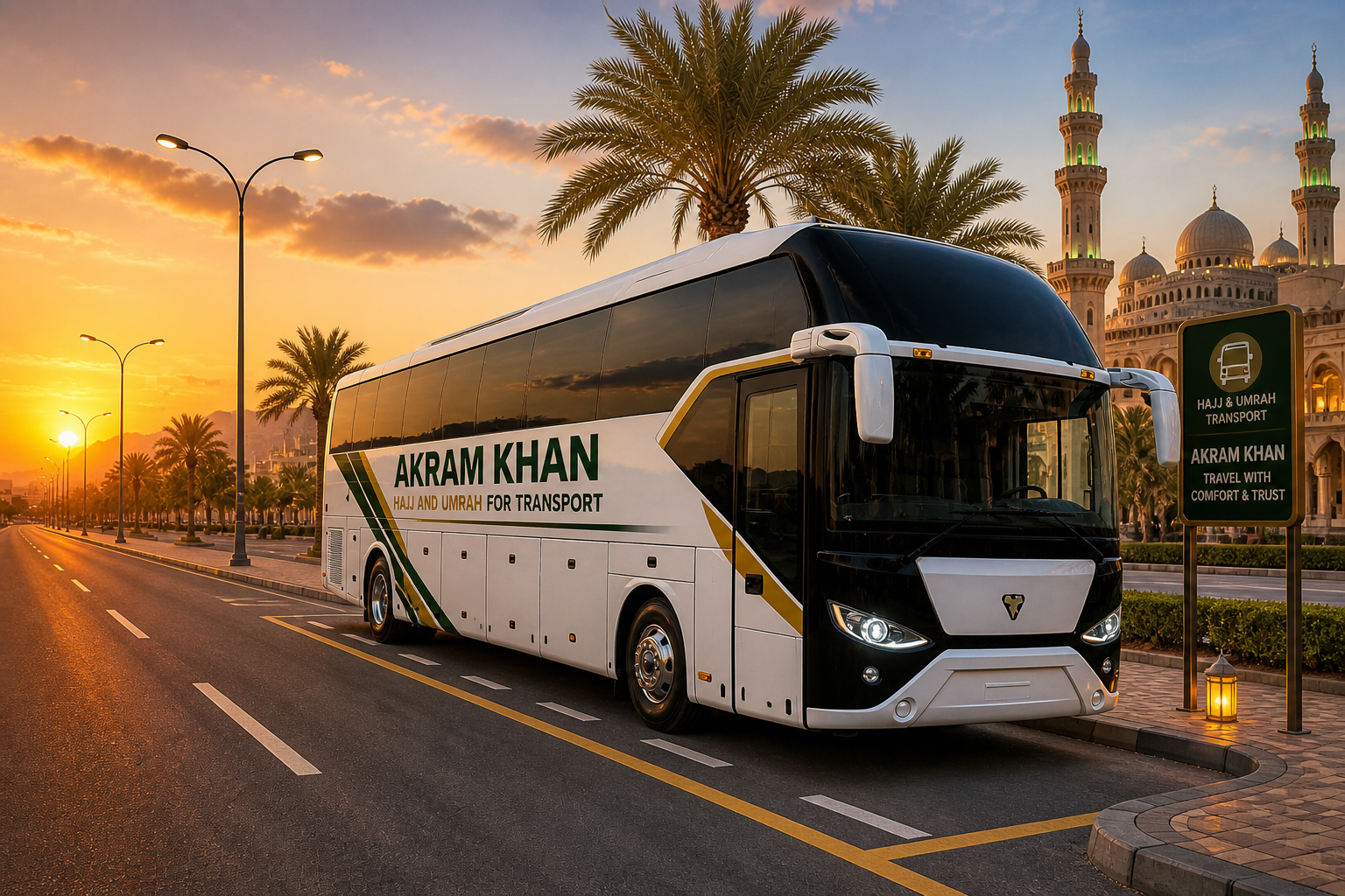 Akram Khan Hajj & Umrah Transport — Bus Tickets Across Saudi Arabia